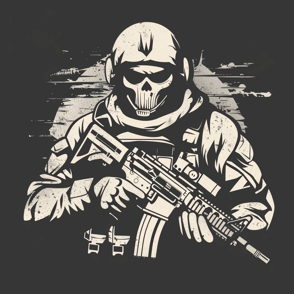 Emblem logo of a special forces unit, tactical military, aggressive ...