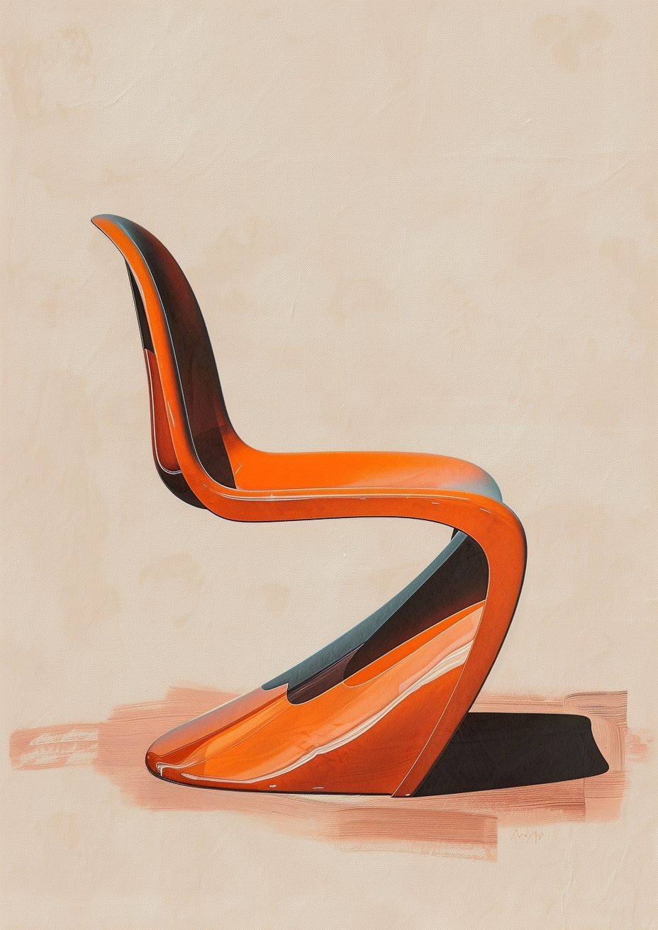 Minimalist famous iconic designer chair poster - MusesAI.io