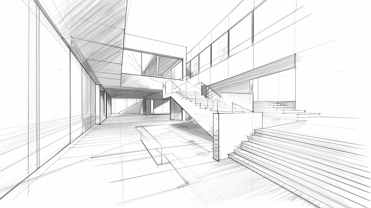 Concept sketches of industrial design in modern minimalism, multiple ...